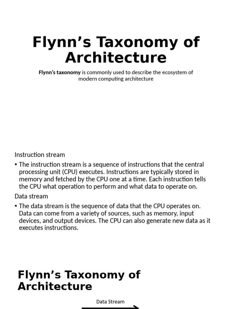 Lecture 2 Flynns Taxonomy of Architecture | PDF