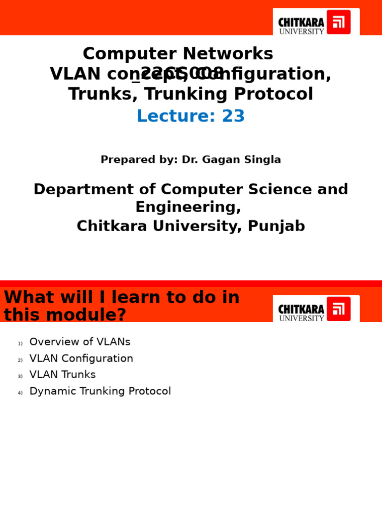 Lecture No.23 VLAN | PDF