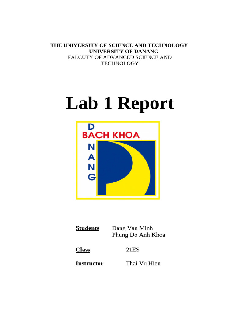 VanMinh-AnhKhoa Lab1 | PDF