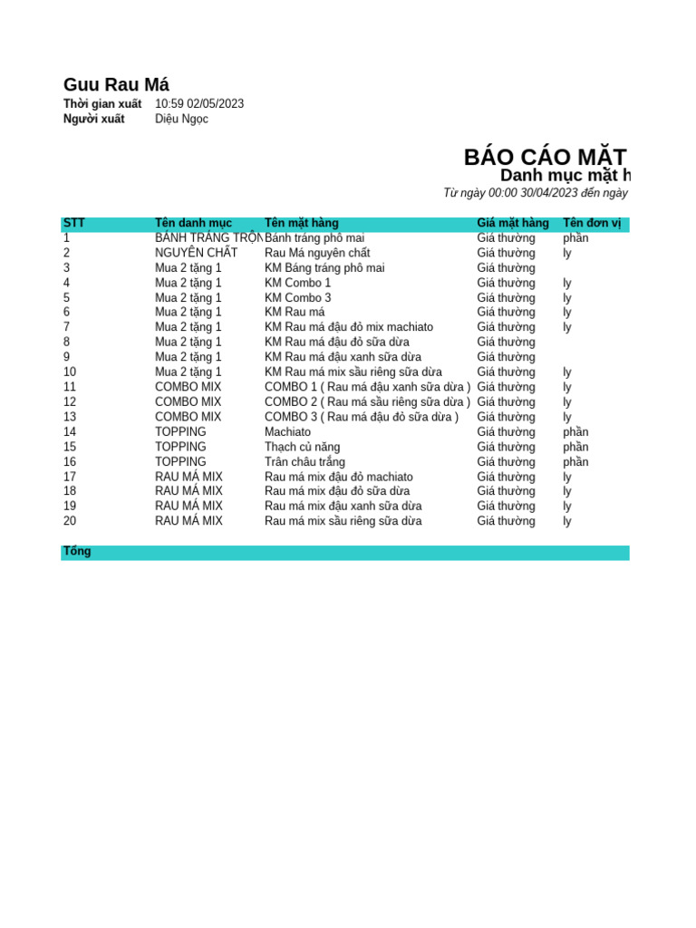 Doanh Thu Tong Quan 2023-04-30 | PDF