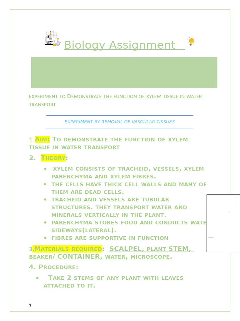 Biology Assignment | PDF