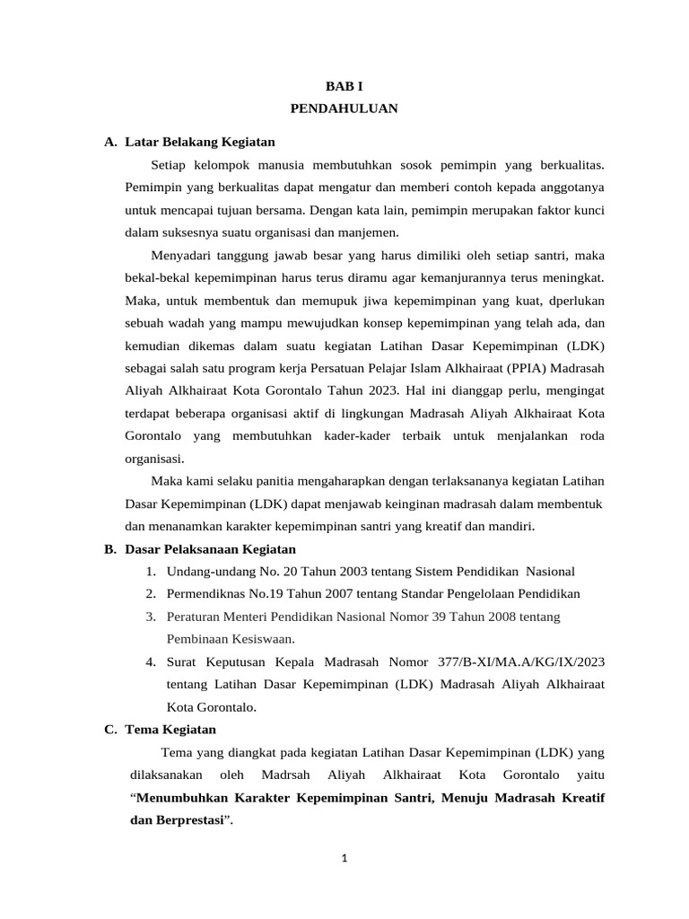 Laporan Ldk Pdf