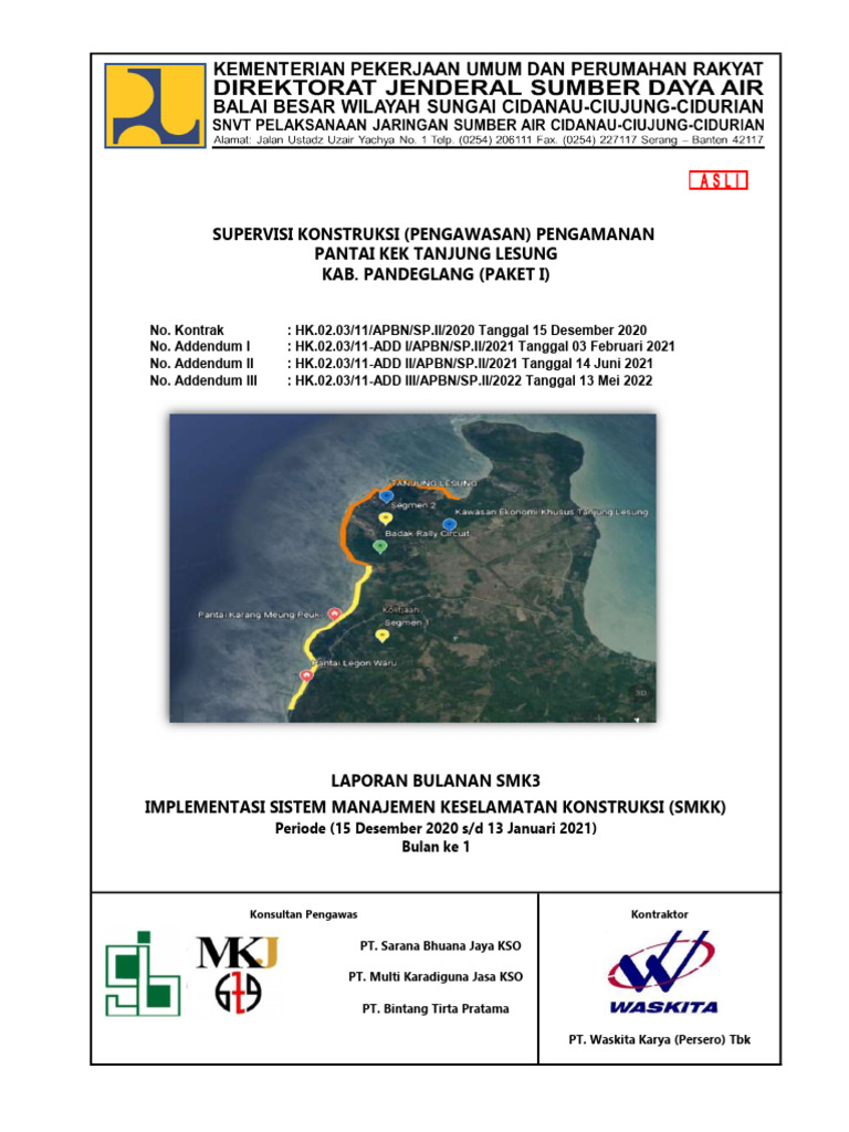 Laporan HSE Bulan 1 | PDF