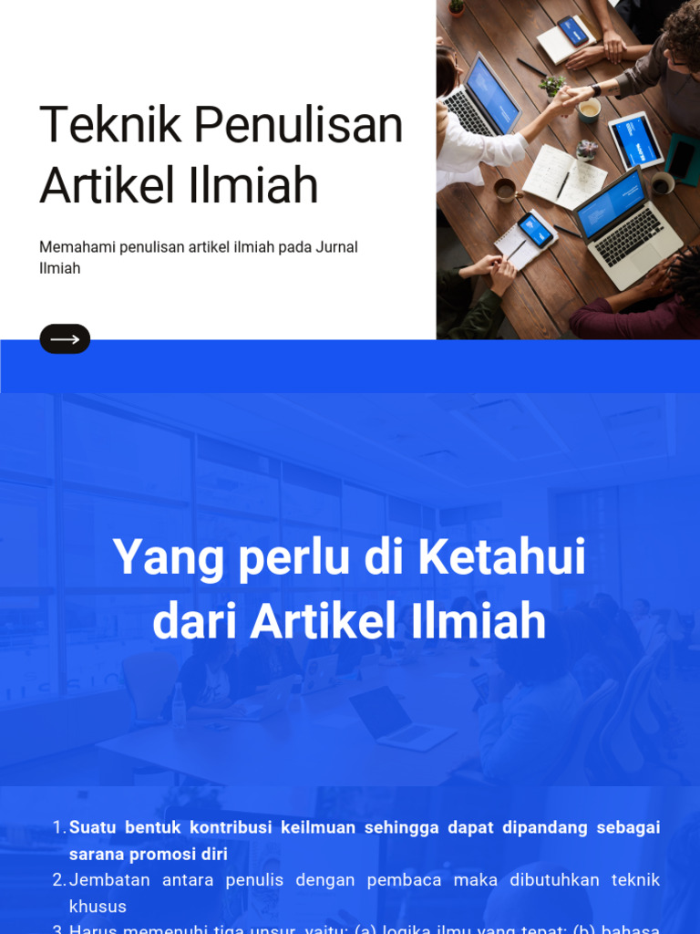 Teknik Penulisan Artikel Ilmiah | PDF