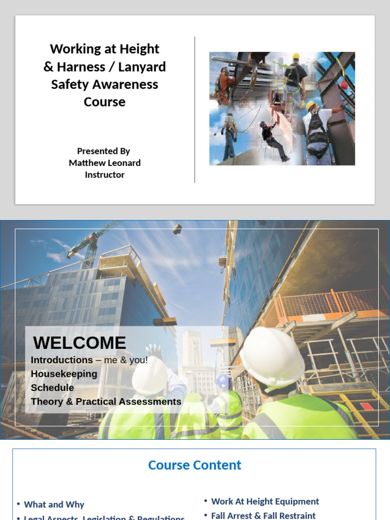 Working at Heights Safety Awareness Course | PDF