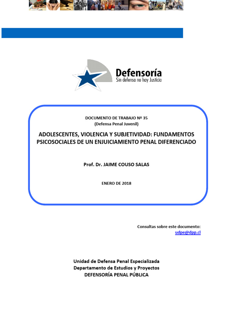 Adolescentes, Violencia y Subjetividad. Jaime Couso | PDF