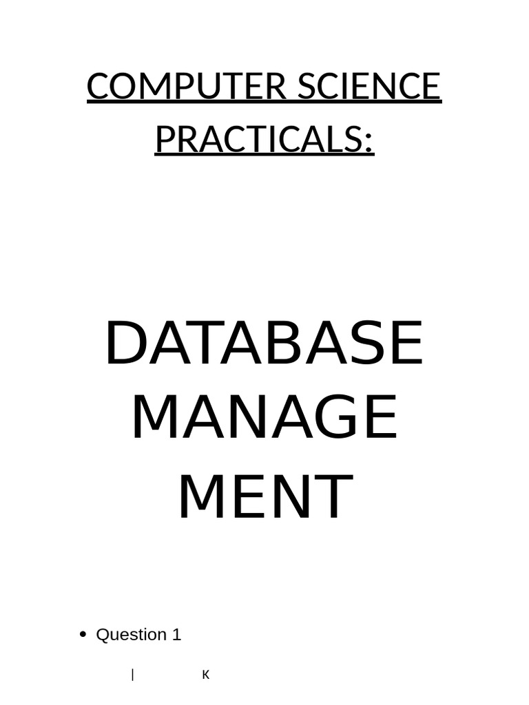 CS Practical Functions | PDF