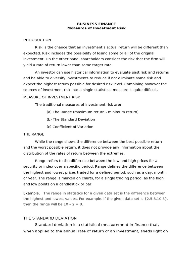 BUSINESS FINANCE HANDOUT 4th Quarter | PDF | Investing | Business