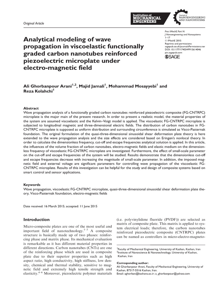 Analytical Modelling of Wave Propagation in Visco Elastic Functionally ... Analytical Modelling of Wave Propagation in Visco Elastic Functionally ...