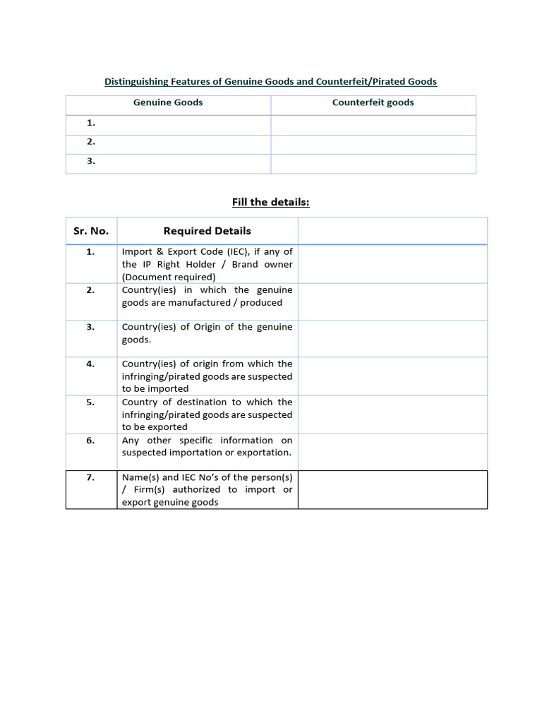 Check List and Fees Structure For Custom Recordals | PDF