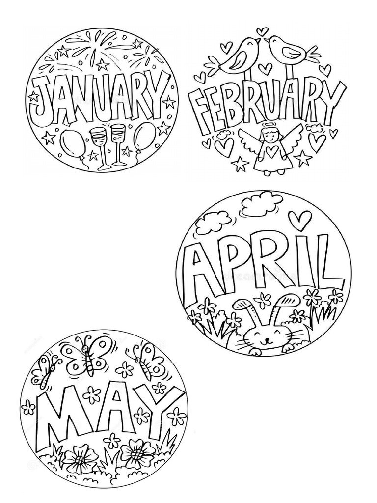 Months Calendar Printable Poster | PDF