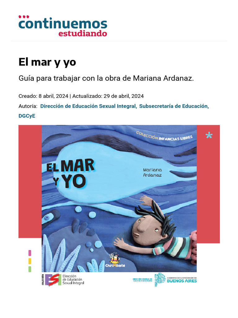 El Mar y Yo Continuemos Estudiando | PDF