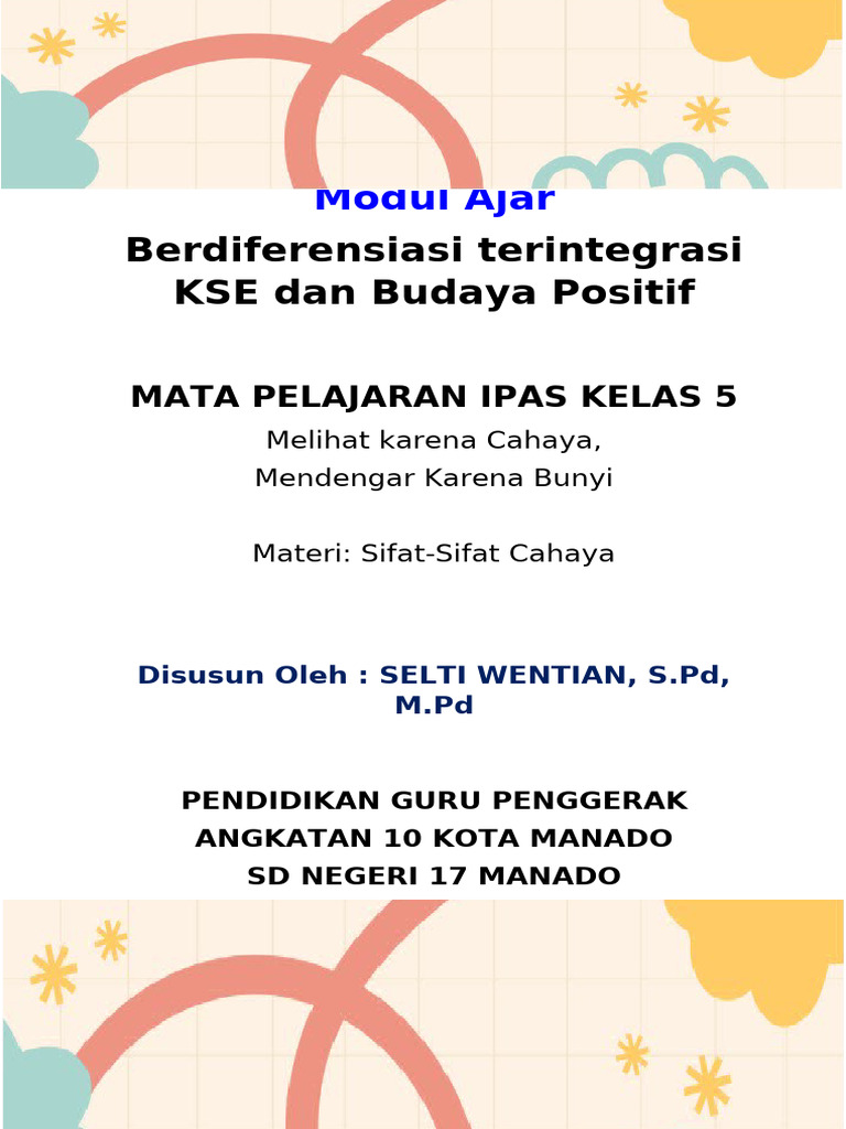 SELTI WENTIAN-MODUL-AJAR-IPAS-BERDIFERENSIASI-kse | PDF