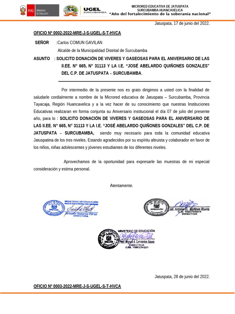 Oficios de Microred Educativa | PDF