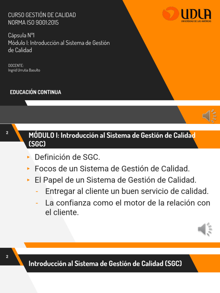 Capsula 1 - Modulo I - ISO 9001 - 2015 | PDF