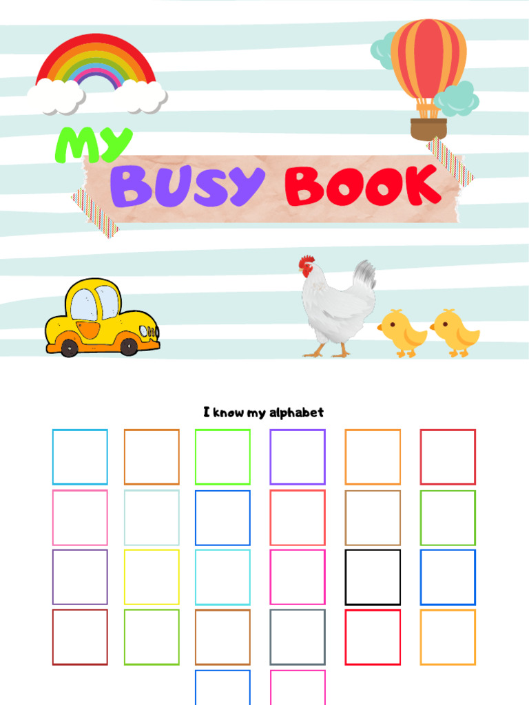Toddler Busy Book A4 Size | PDF