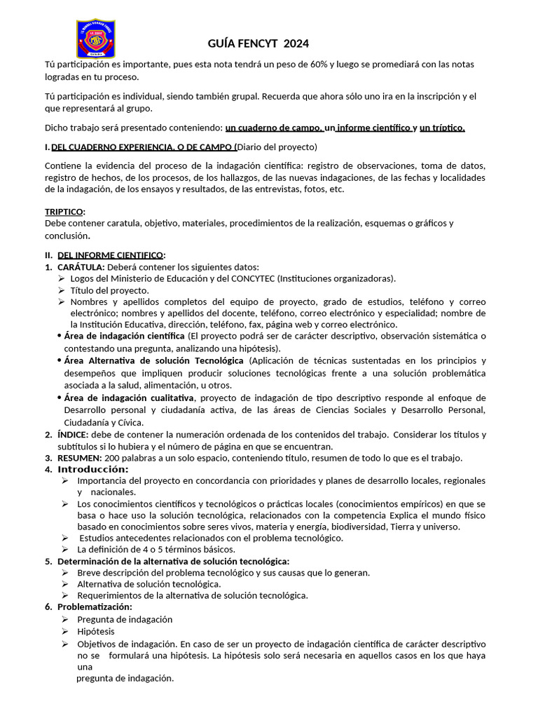Fencyt 2024 Guía | PDF