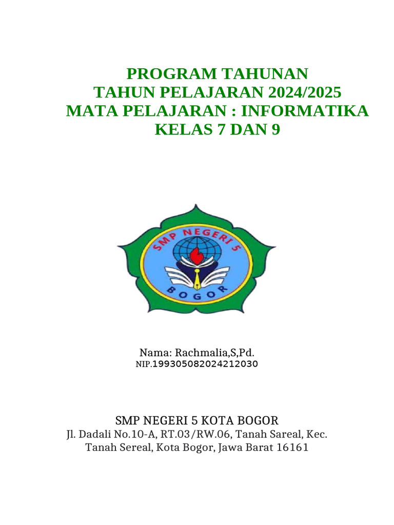 Cover Prota Promes, Modul Ajar | PDF