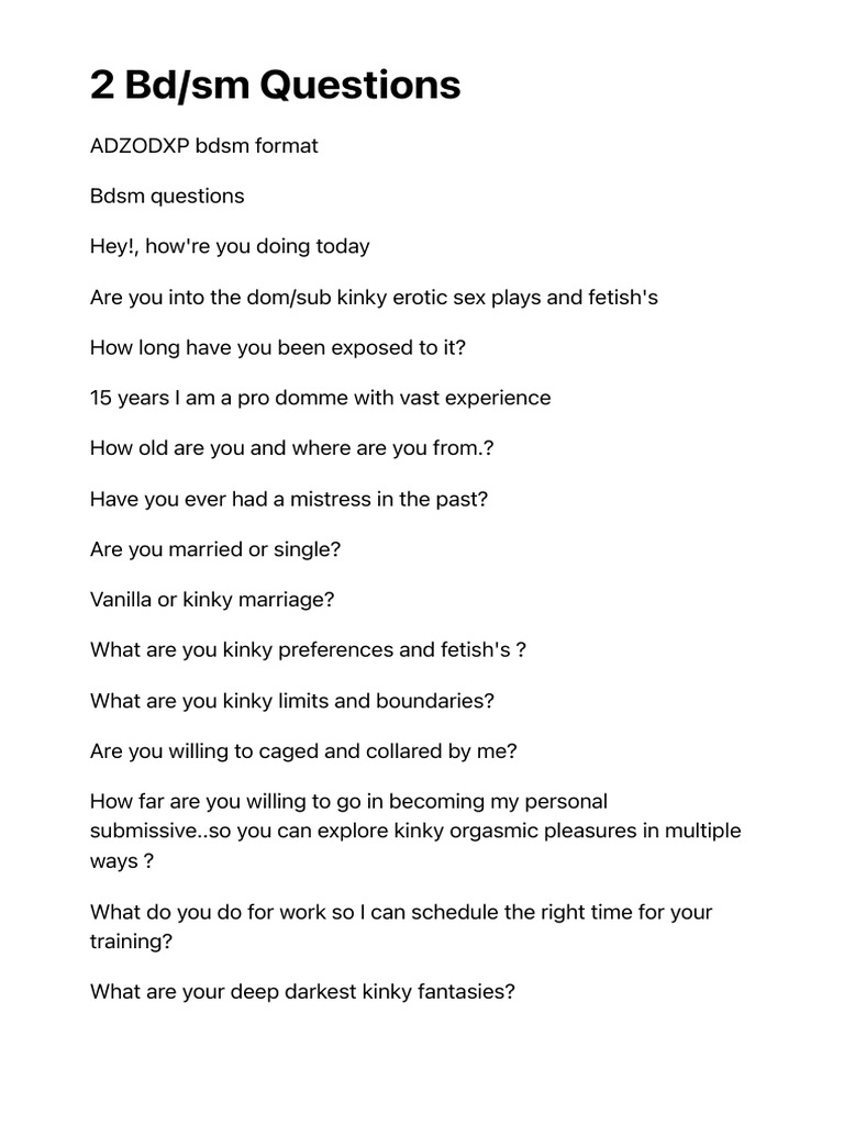 BD-SM Chapter 2 - BD-SM Questions | PDF