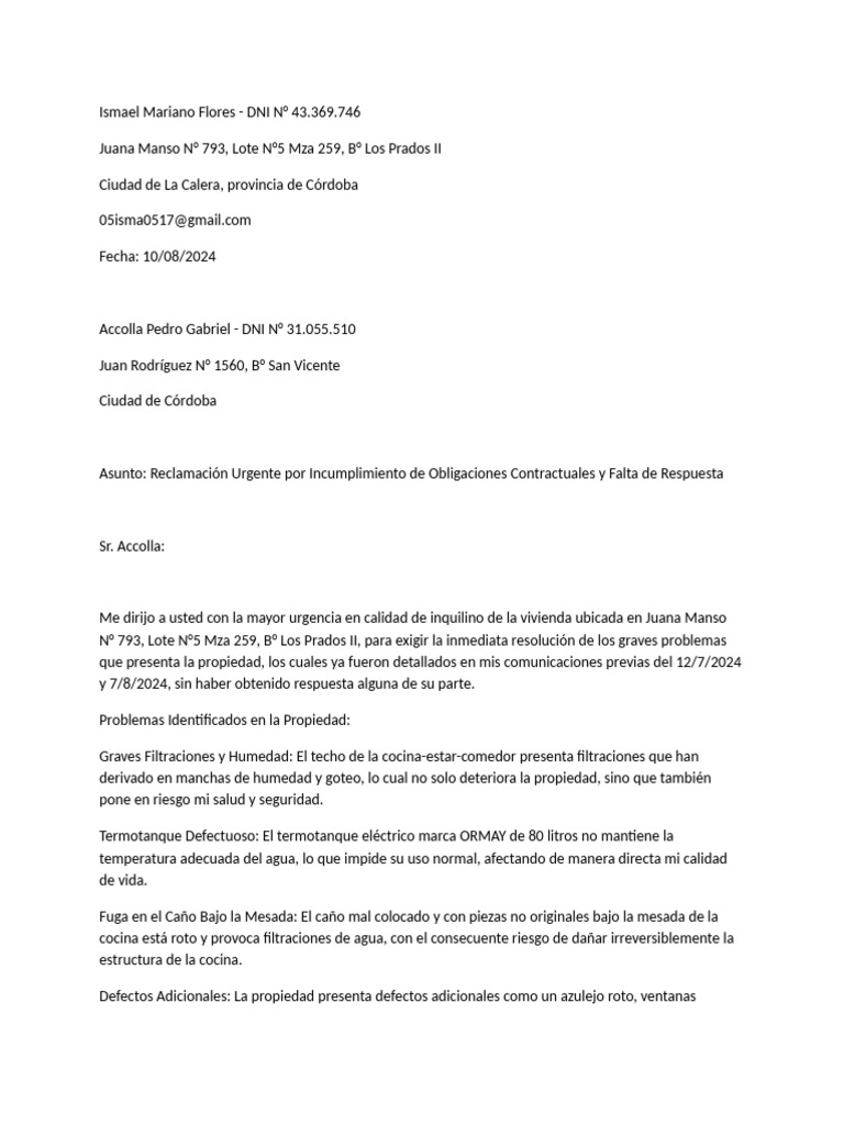 Carta de Documento | PDF