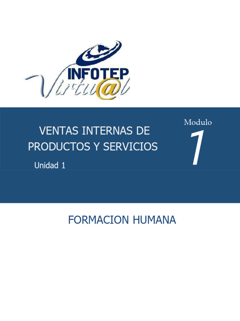 Formacion Humana Guia Unidad 1 Modulo 1 Sobre El INFOTEP VENTAS | PDF