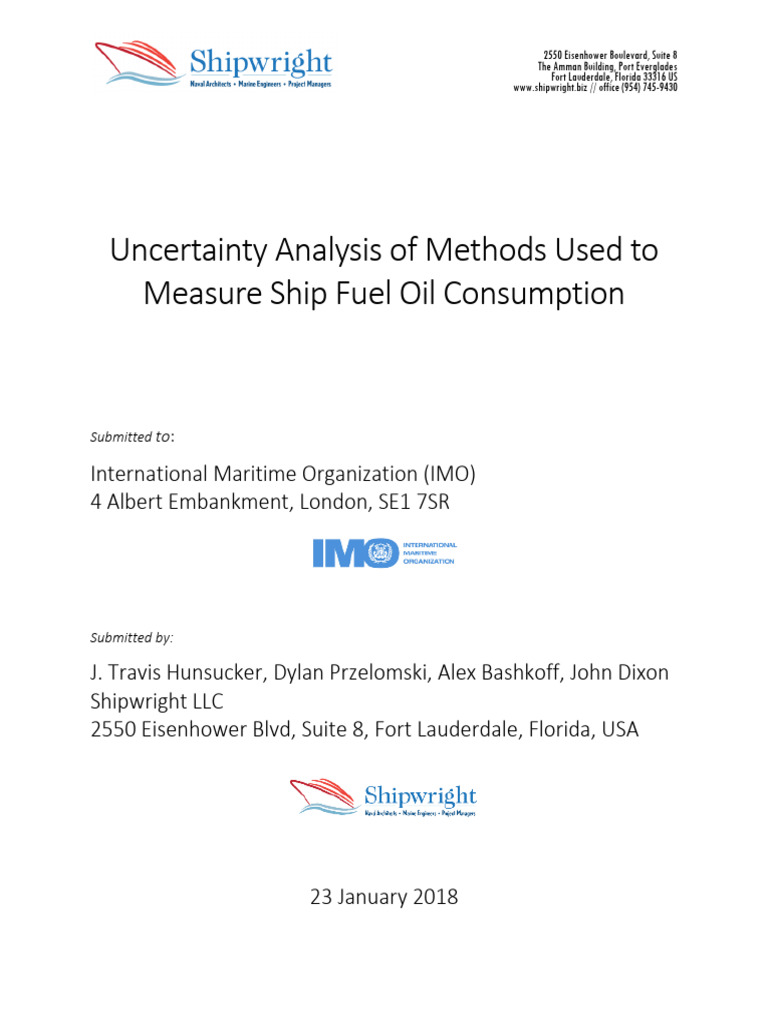 Uncertainty Analysis in Ship Fuel Oil Consumption | PDF