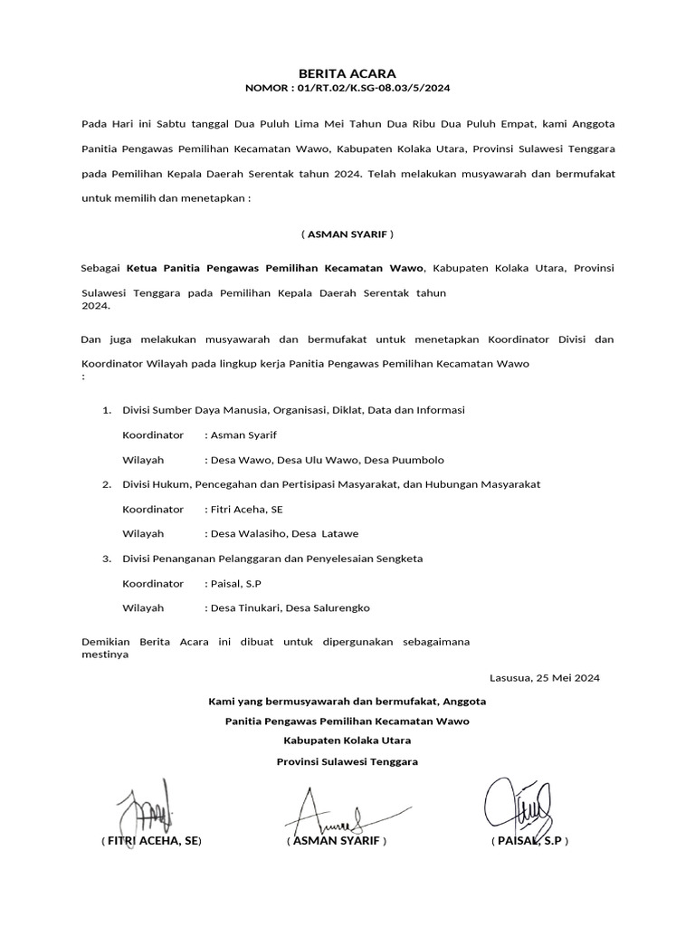 Ba Pleno Ketua Wawo | PDF