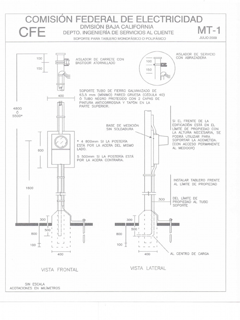Normas de Instalacion MUFA CFE PDF | PDF