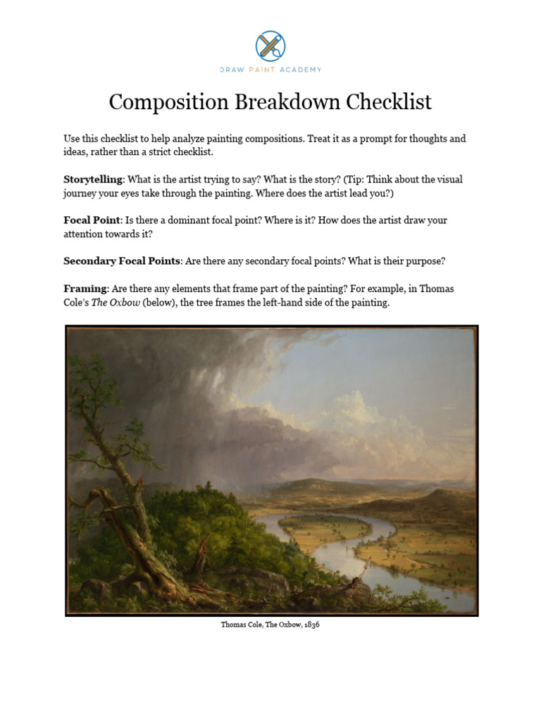 Painting: Composition Breakdown Checklist | PDF