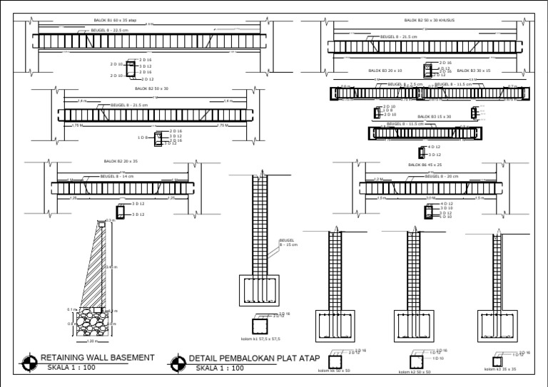 Detail Balok Atap Dan Sloof | PDF