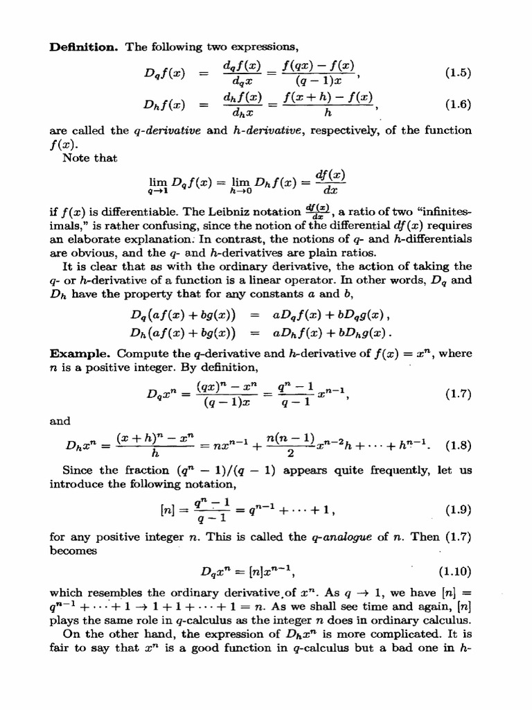Quantum Calculus (Victor Kac, Pokman Cheung) (Z Library) 1 122 Pages ...