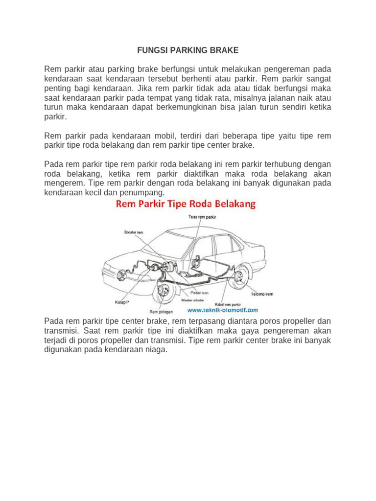 Fungsi Parking Brake | PDF