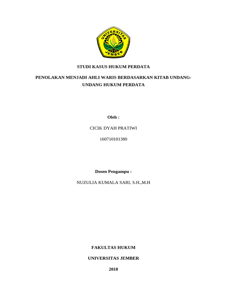 Studi Kasus Hukum Perdata | PDF