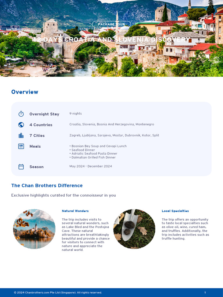 Croatia and Slovenia Discovery | PDF | Croatia | Sarajevo