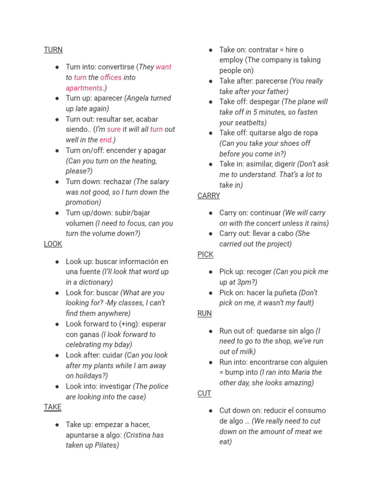 Phrasal Verbs FCE | PDF