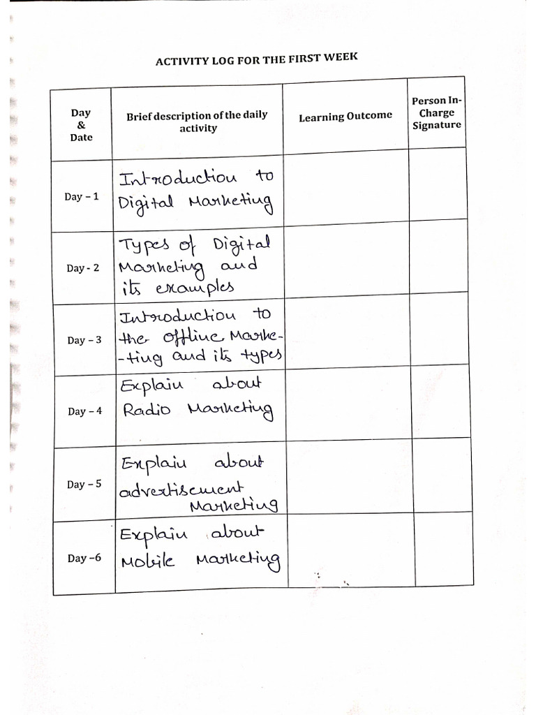 Log Book 1 | PDF