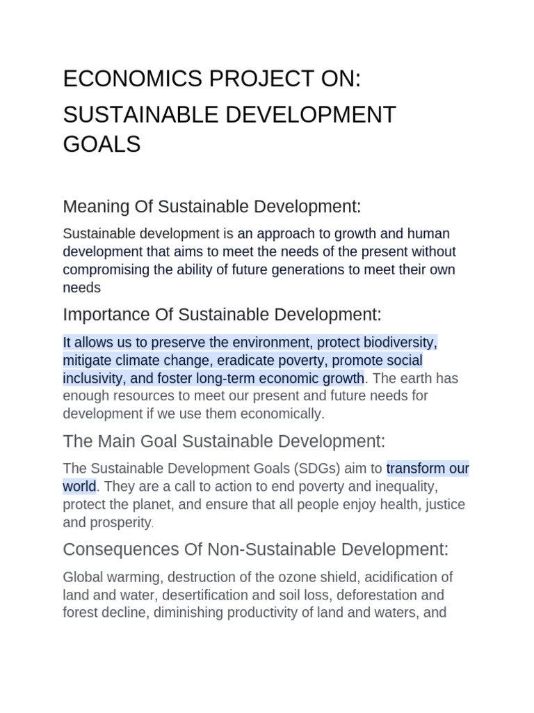 Eco Project SDG | PDF