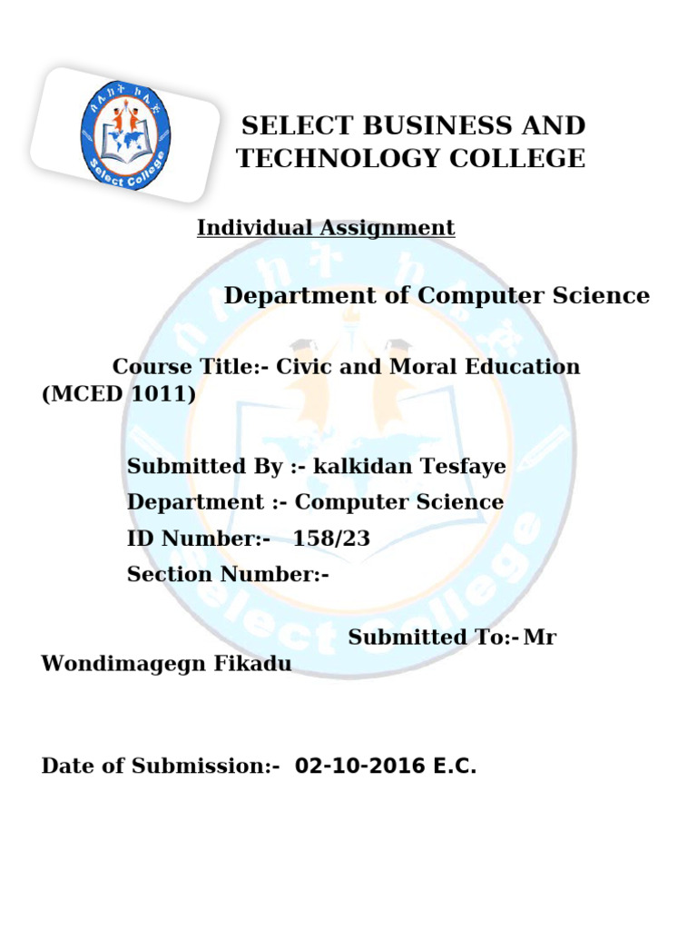 Select Business and Technology College: Department of Computer Science | PDF