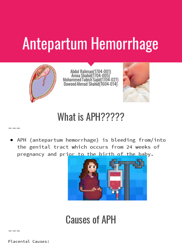 Antepartum Hemorrhage | PDF