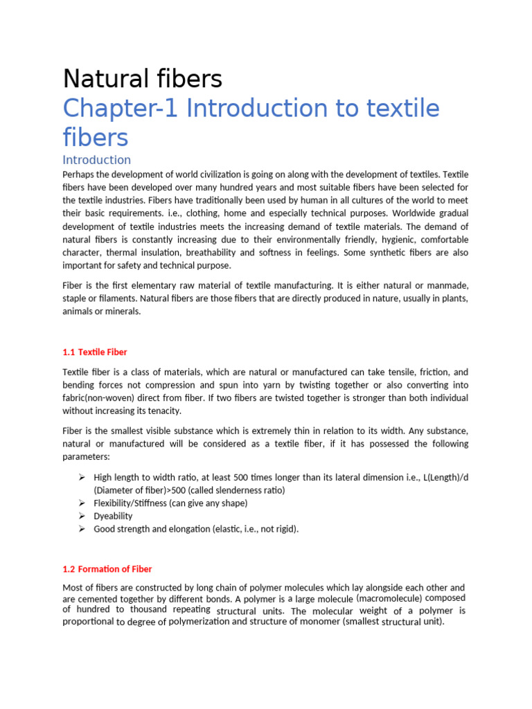 Natural Fibers | PDF