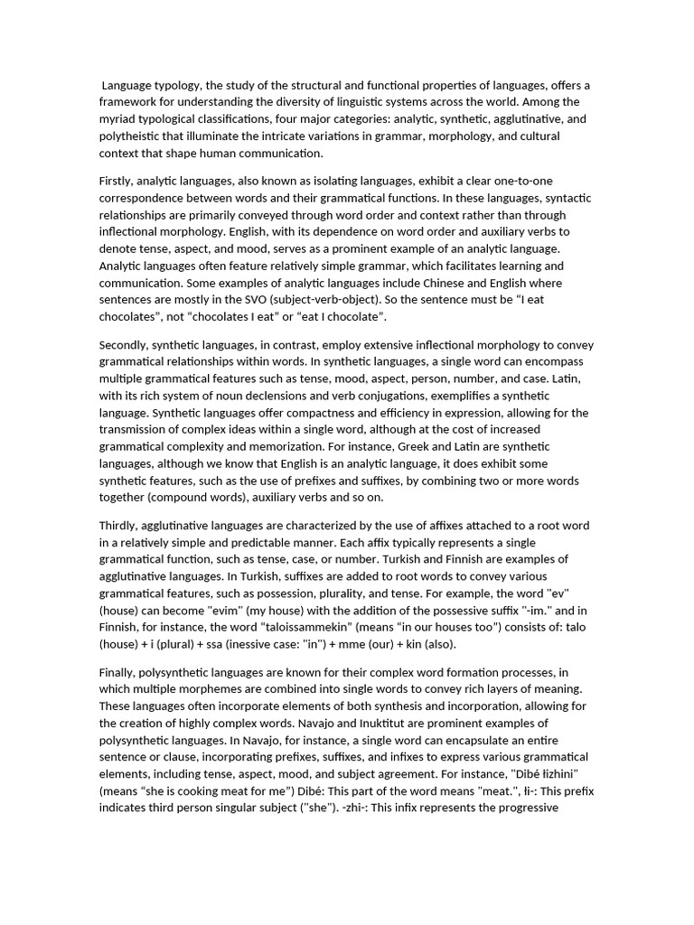 Language Types | PDF