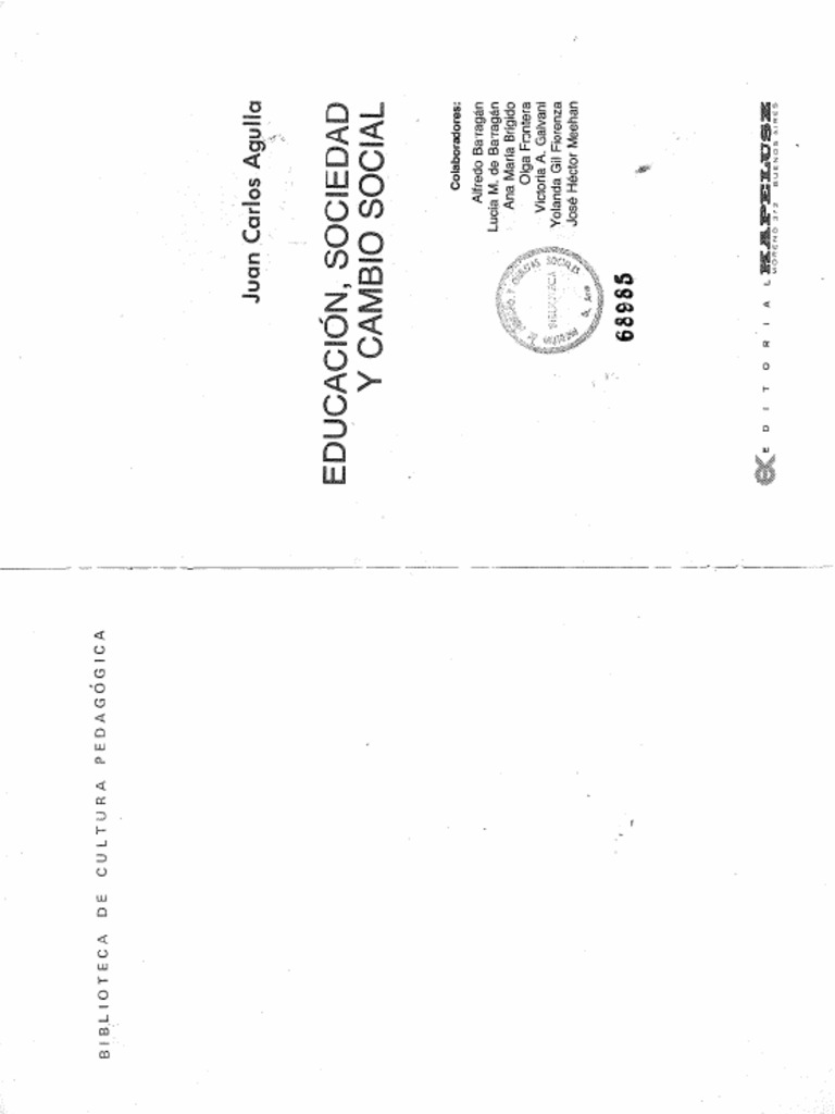 Agulla - Educacion Sociedad y Cambio Social | PDF