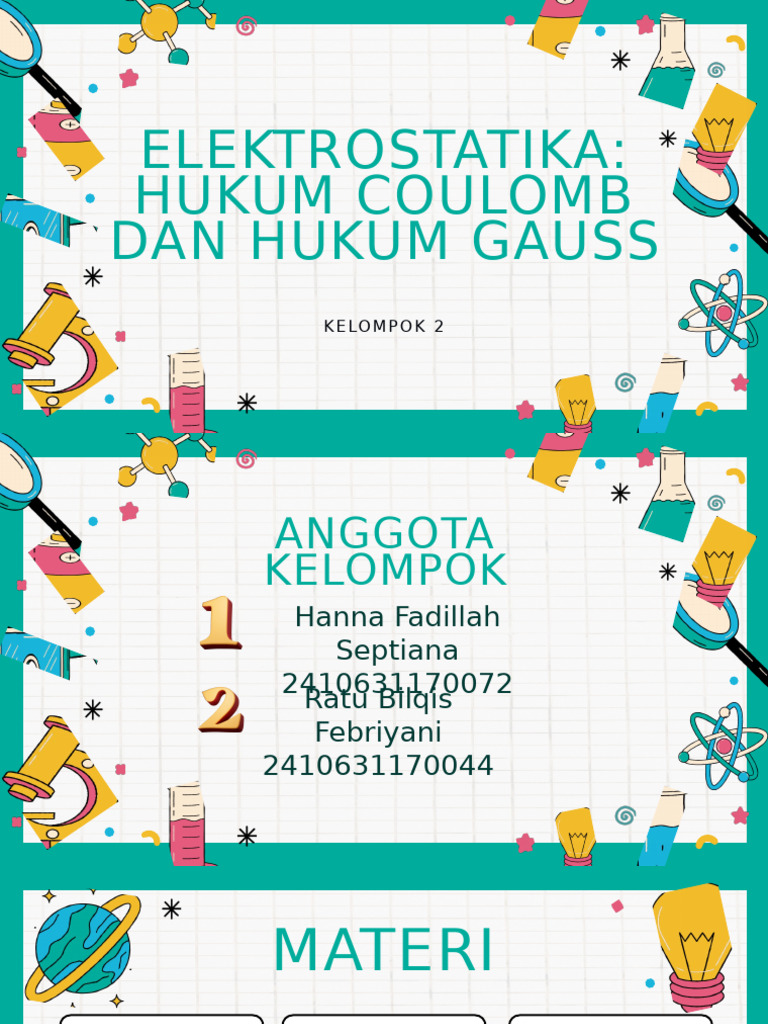 Elektrostatika Hukum Coulomb Dan Hukum Gauss | PDF