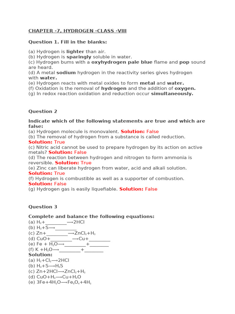 Icse CH Class Viii | PDF