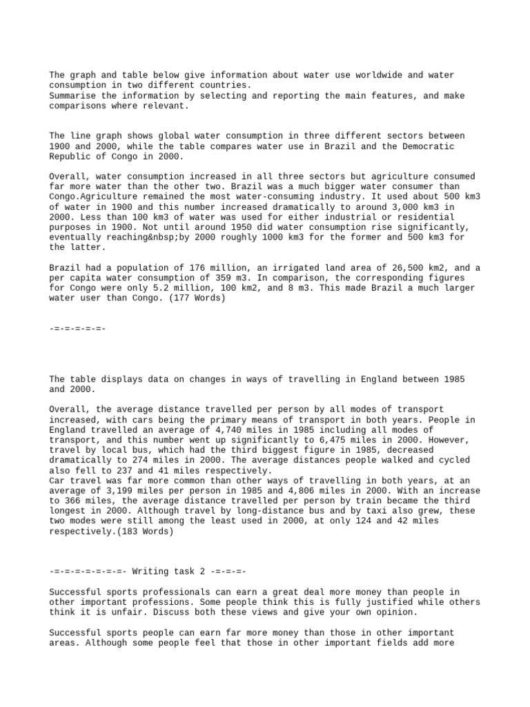 IELTS Book 6 Writing Task 1 Answers | PDF | Video Games | Knowledge