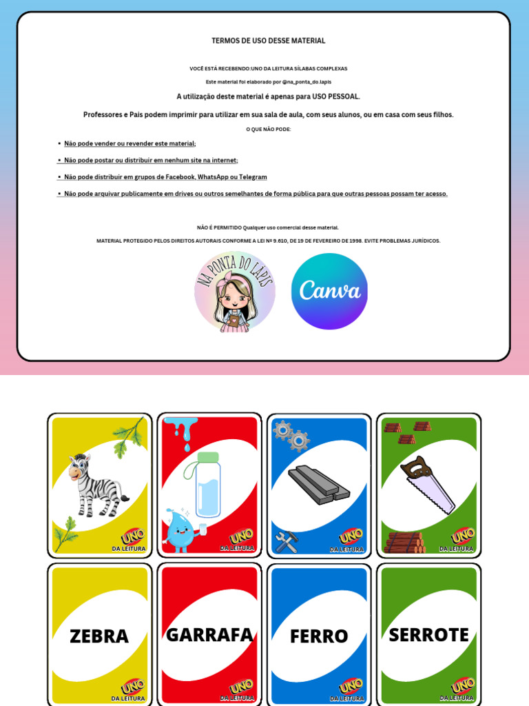 Uno Da Leitura Silabas Complexas 9cnn0y - Editado | PDF