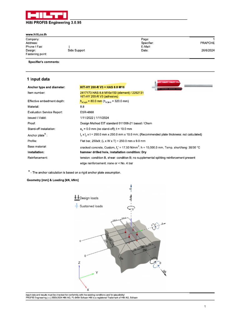 Hilti AMR Corbel - Side Support Rev1 | PDF