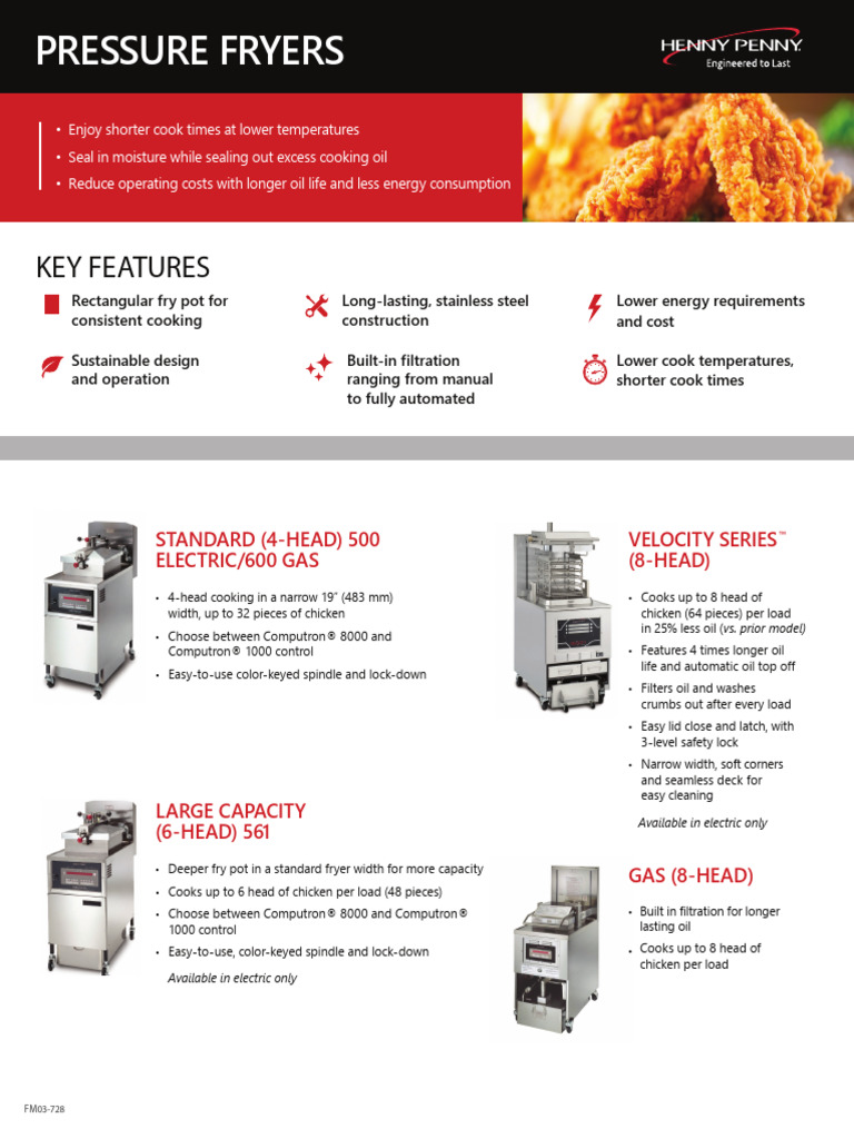 Prod Family Flyer - Pressure Fryer - Web | PDF