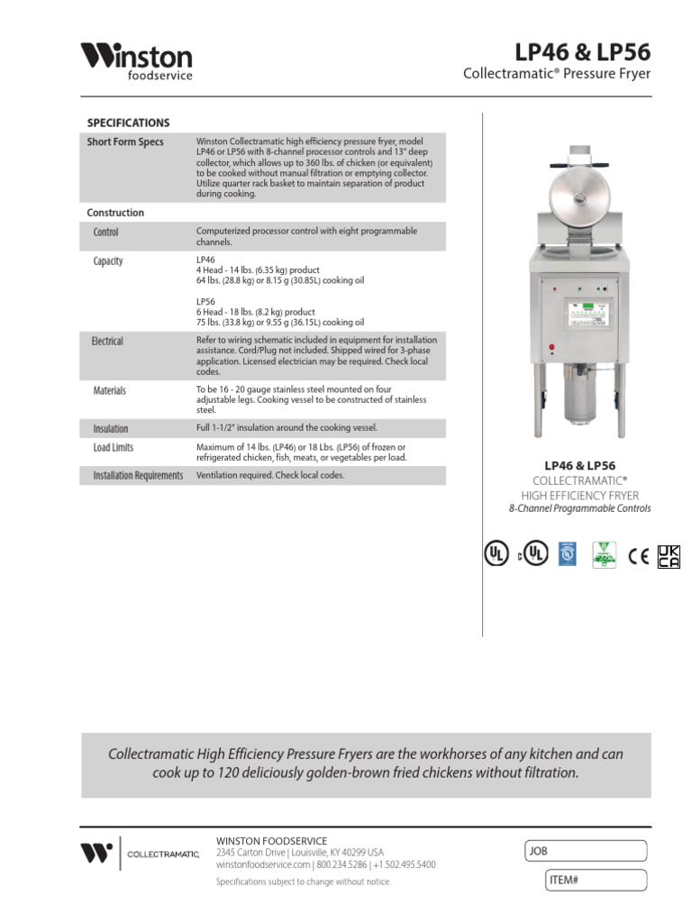 4272W180 Spec Sheet lp46 lp56 | PDF