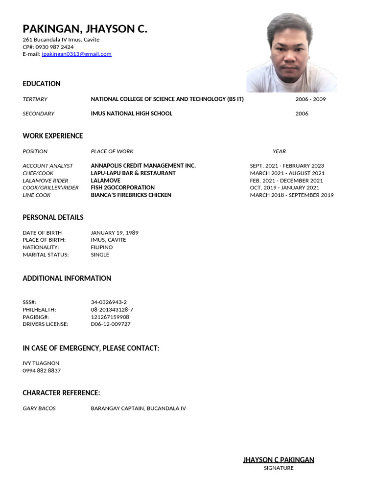 PAKINGAN Jhayson | PDF